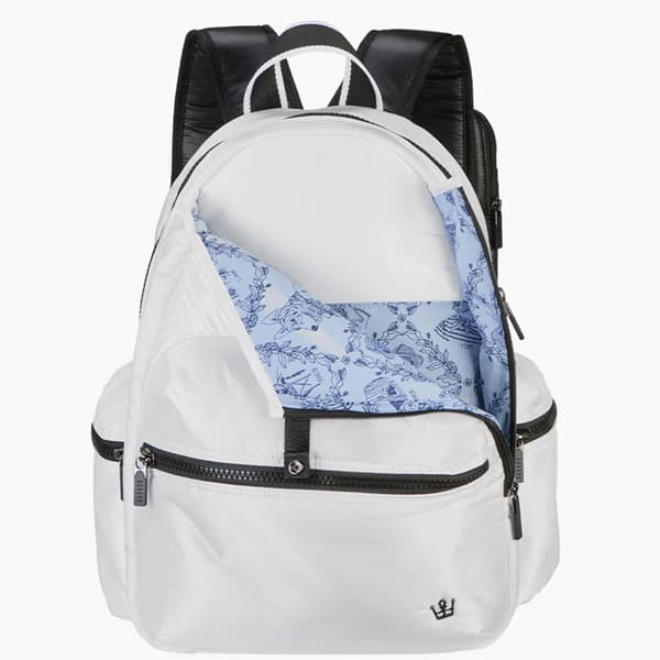 Oliver Thomas Mega Fluff Tennis Backpack White - The Tennis Shop